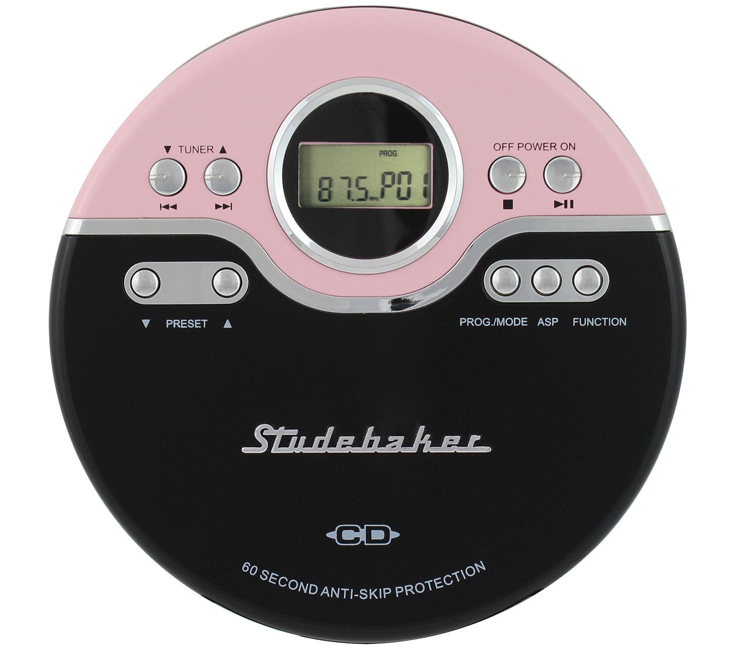 Studebaker Joggable Personal CD Player with FMRadio - QVC.com
