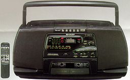 Sharp WQ-CH900 5-Disc Dual-Cassette PortableStereo - Black - QVC.com