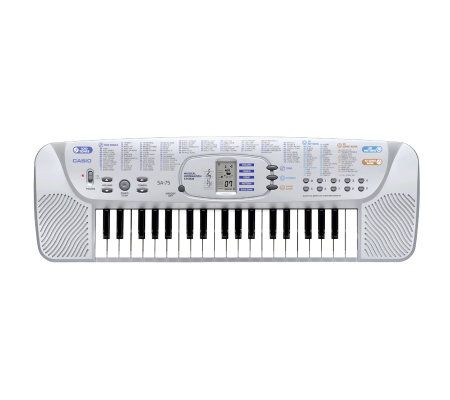 Casio SA75 37-Key Mid-Size Keyboard with Hands-Free Microphone - QVC.com