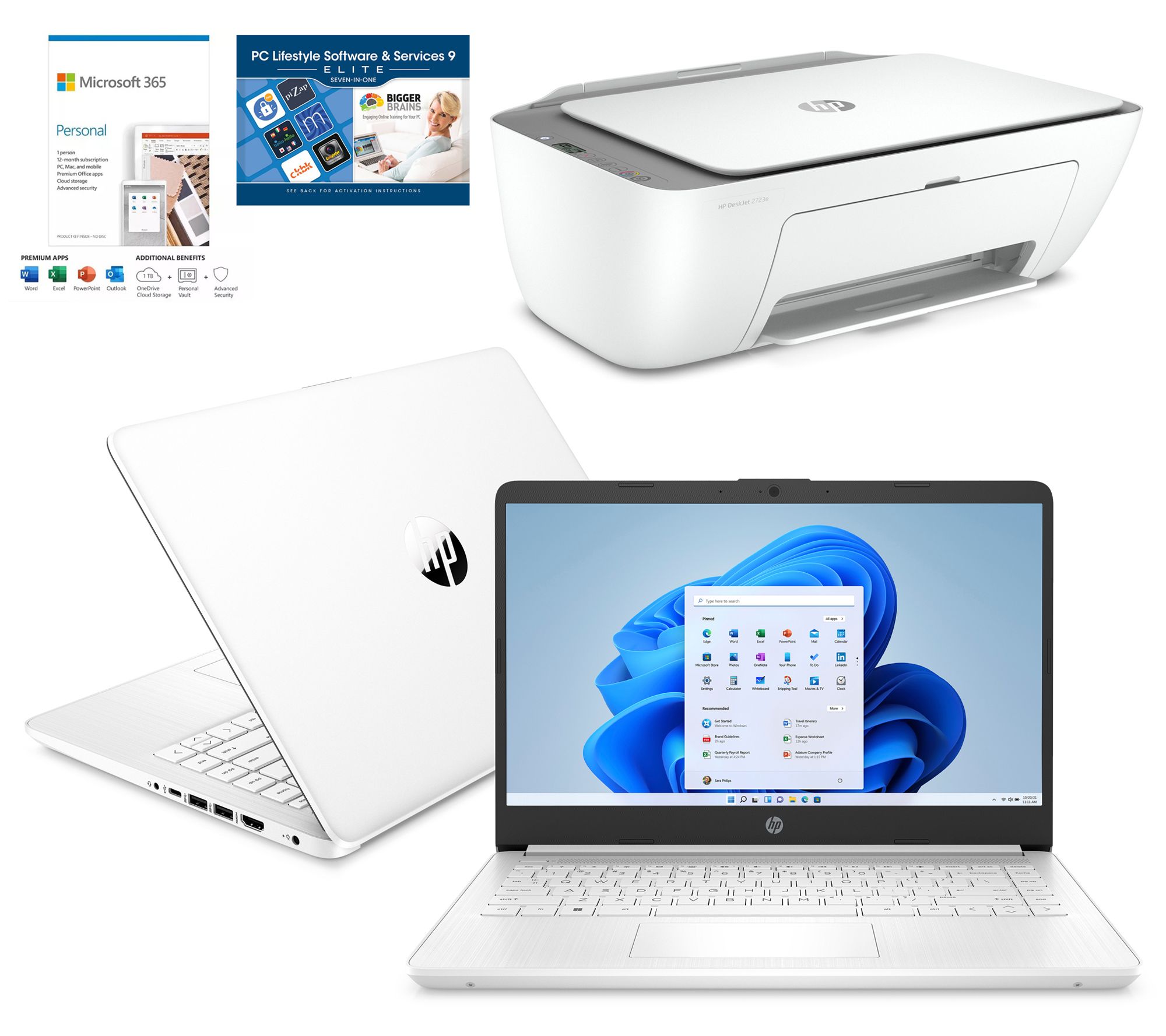 "As Is" HP 14" Touch Laptop Intel 4GB 64GB eMMC with HP Printer - QVC.com