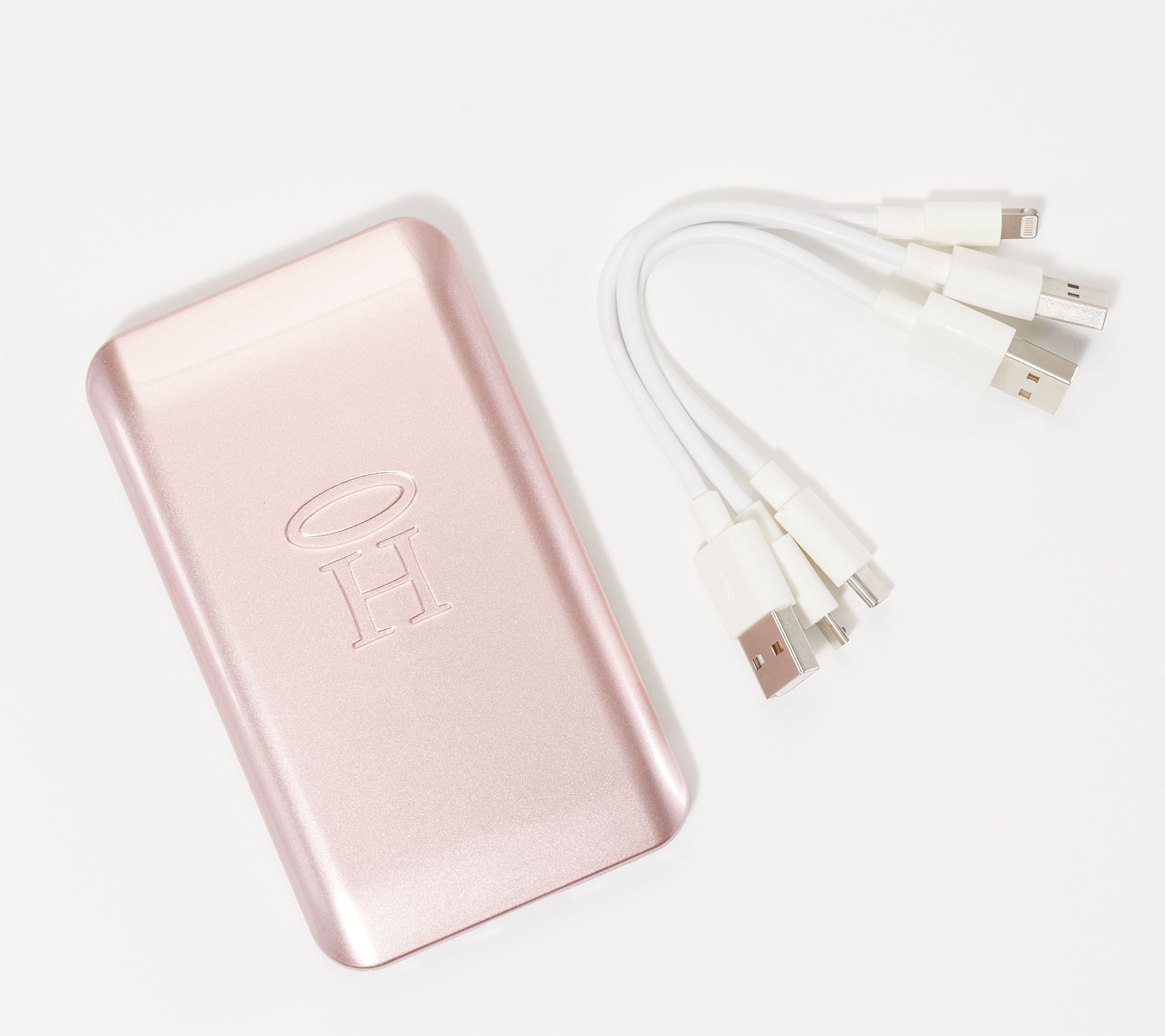 (QVC) HALO Pocket Power 6000 Portable Charger with 3 Cables ...