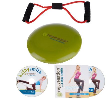 Kathy Smith Lower Body Toning and Balance Kit w/ 2 Workout DVDs - QVC.com