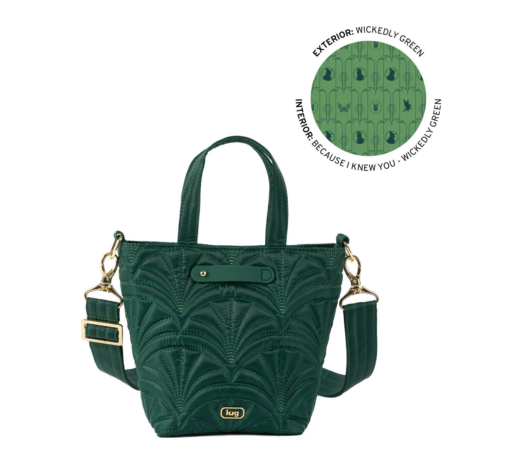 Wicked x Lug Classic Quilted Crossbody Bag - Tip Toe - QVC.com