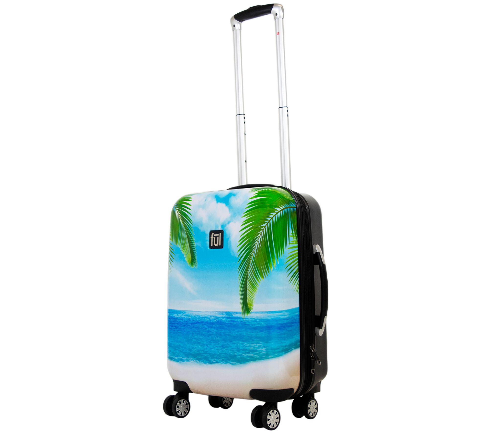 FUL Printed Tropical Beach 21" Hardside RollingLuggage - QVC.com