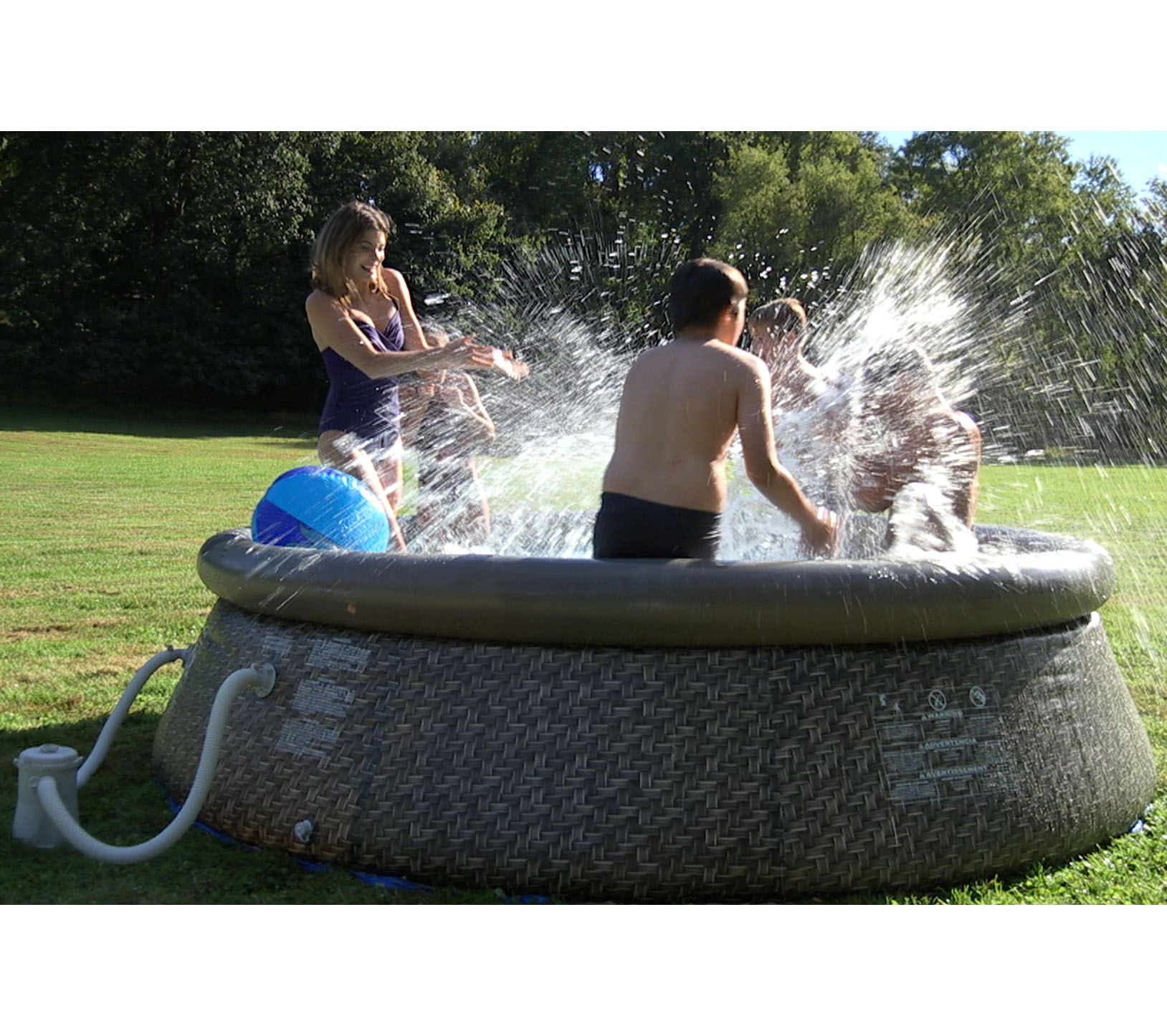 "As Is" Quick Set Inflatable Instant 10' Swimming Pool with Pump - QVC.com