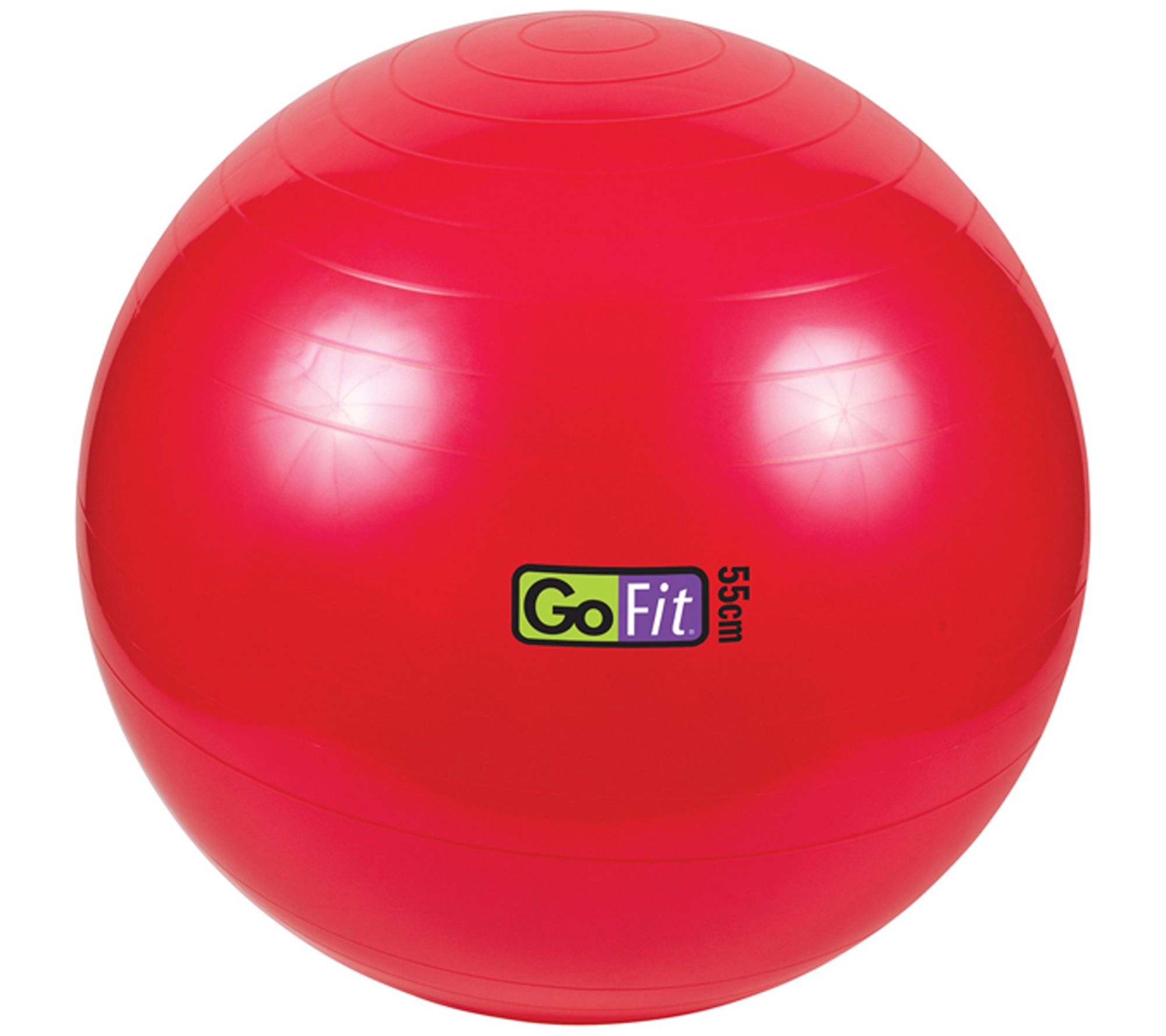 GoFit Exercise Ball with Pump 55cm Red - QVC.com