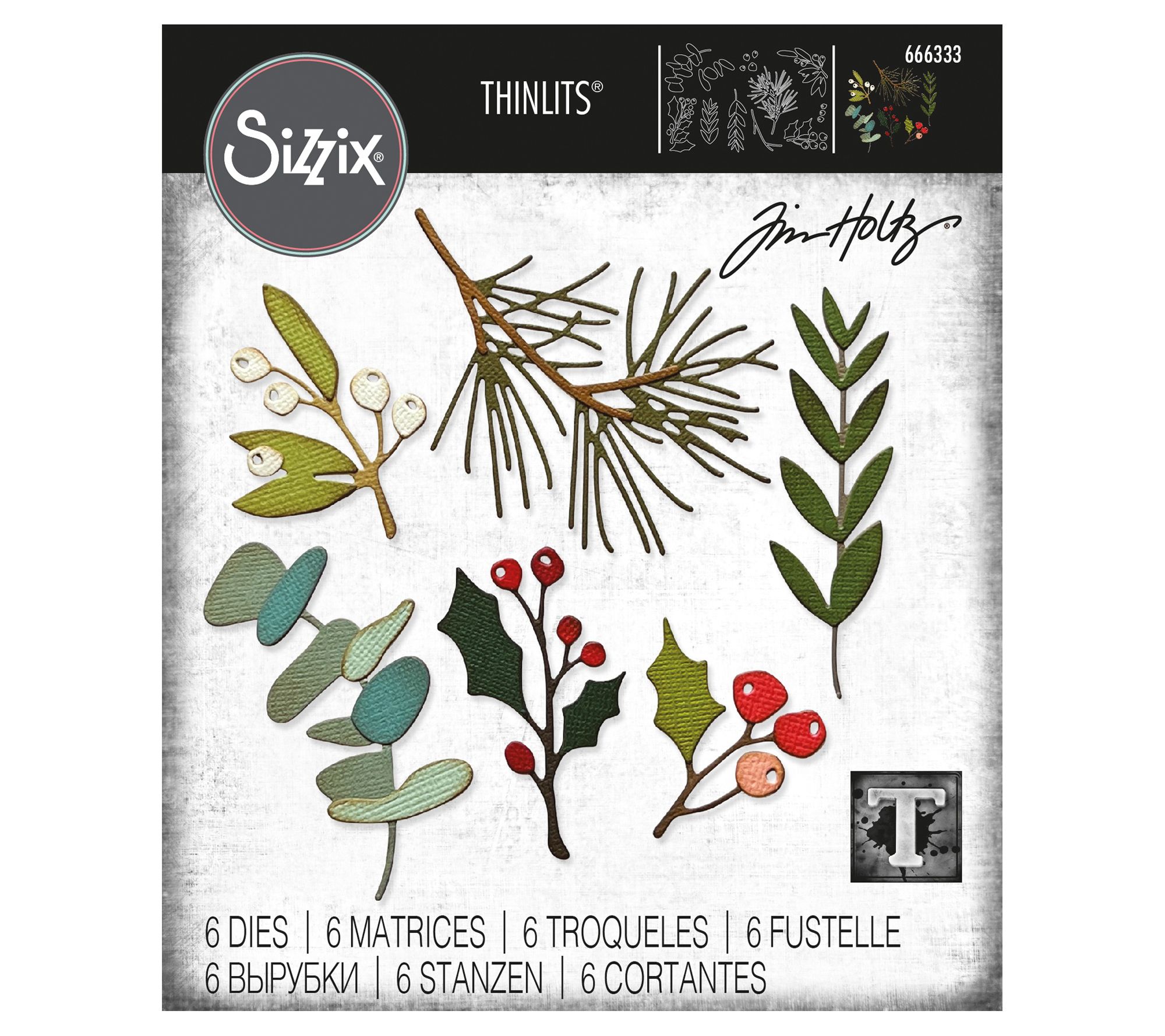 Sizzix Thinlits 6pc Festive Gatherings Die Set - QVC.com