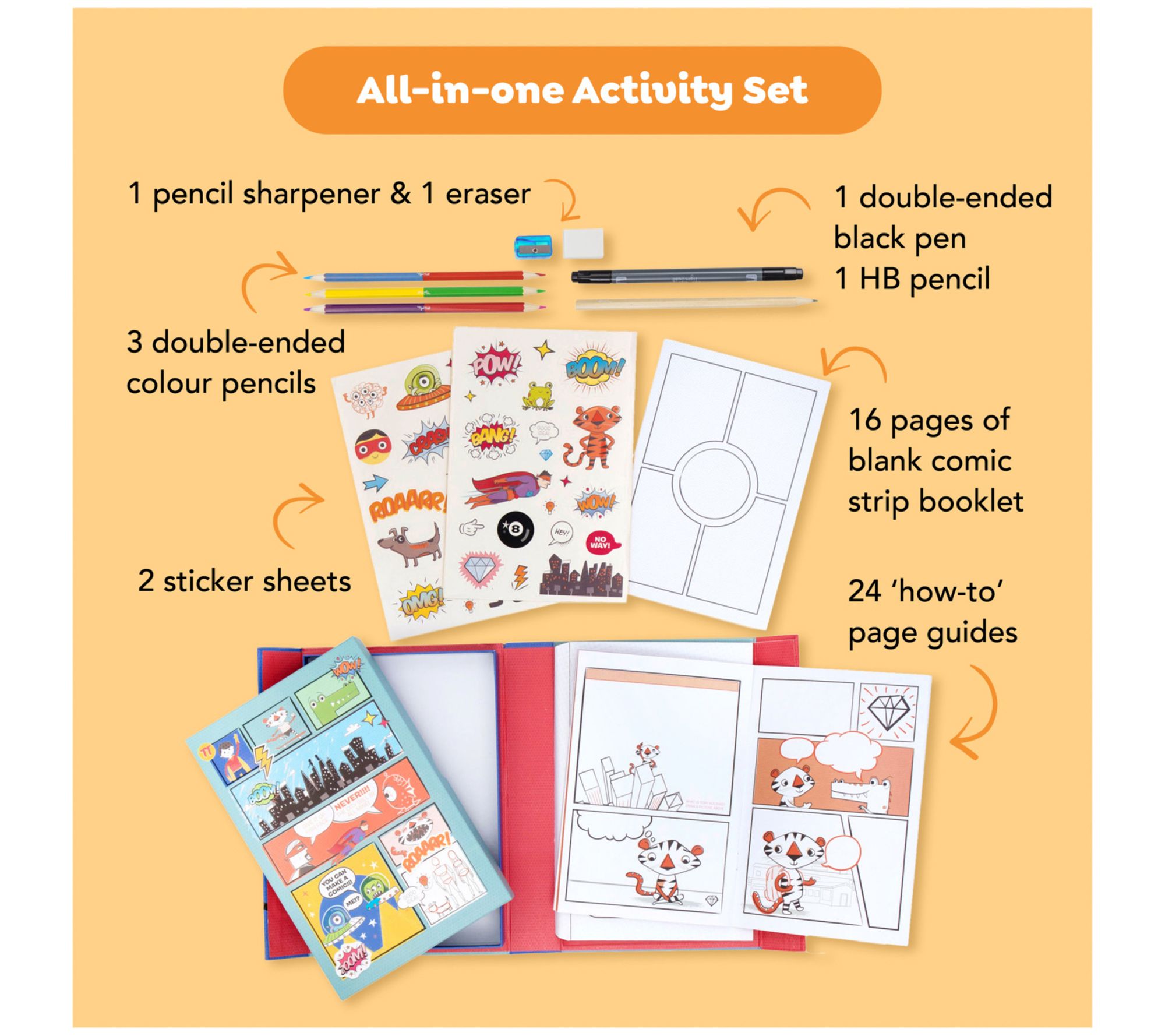 Tiger Tribe Comic Book Practice Plan Create Kit - QVC.com