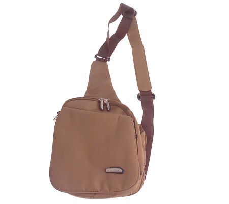 Travelon Microfiber Messenger-Style Shoulder Bag - QVC.com