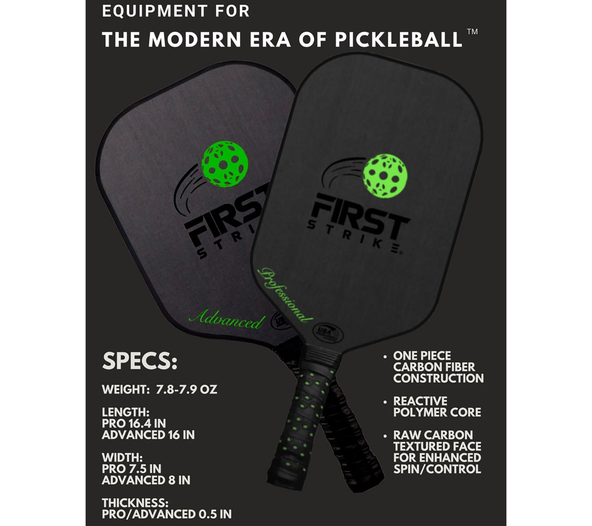 First Strike Pickleball Professional PickleballPaddle - QVC.com