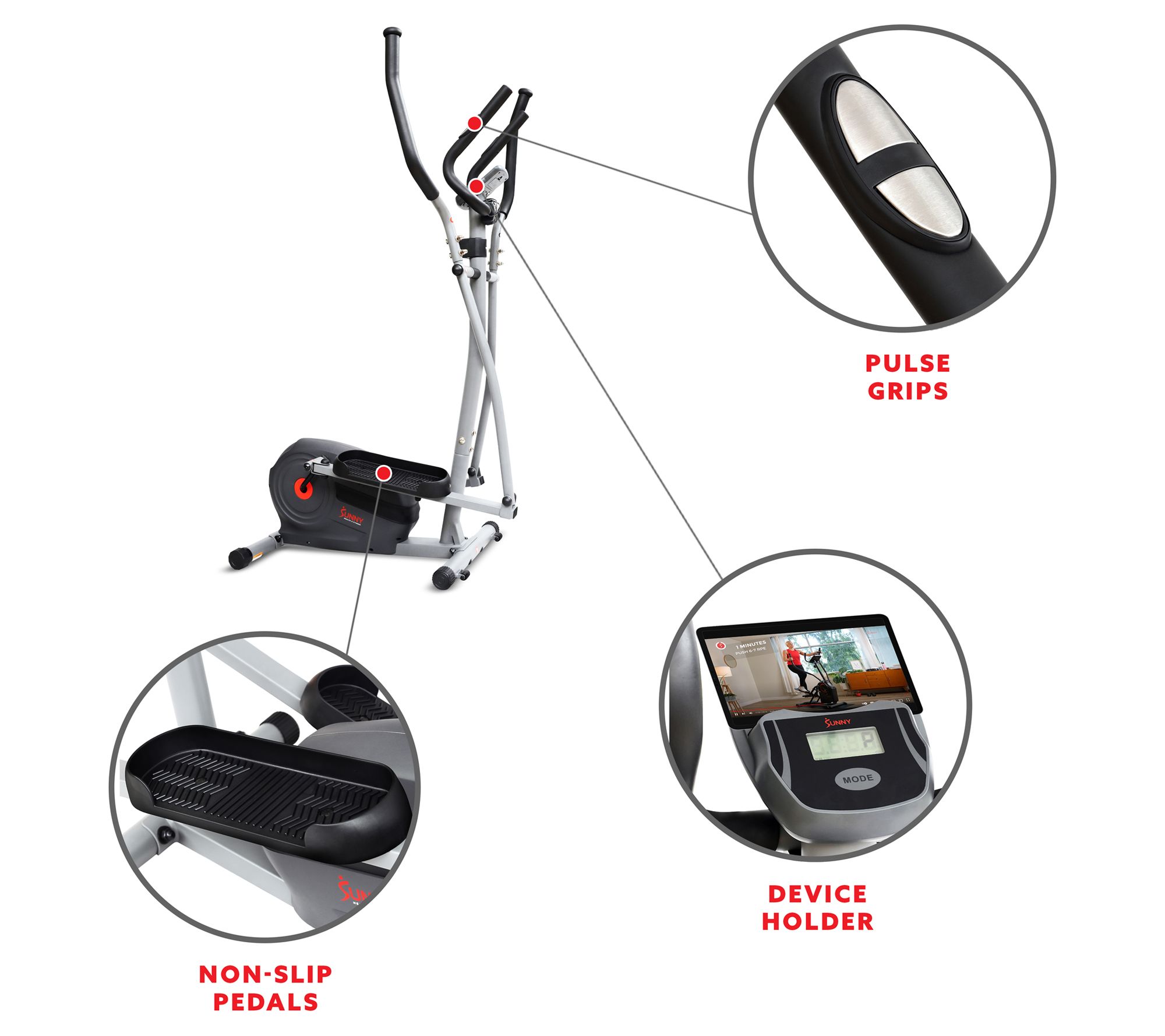 Sunny Fitness Essentials Series Magnetic SmartElliptical - QVC.com