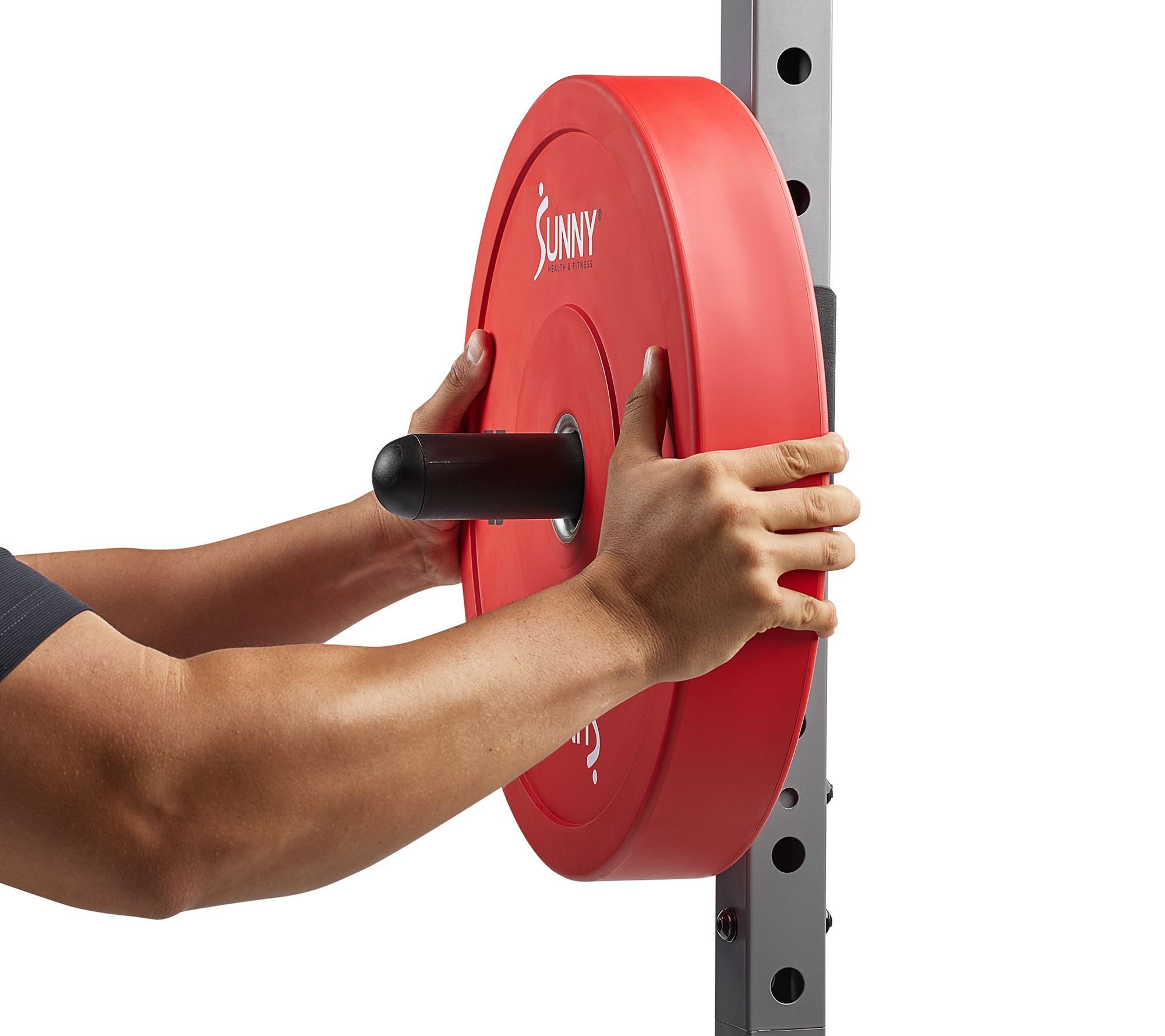 Sunny Adjustable Weight Plate Storage Rack Attachment - QVC.com