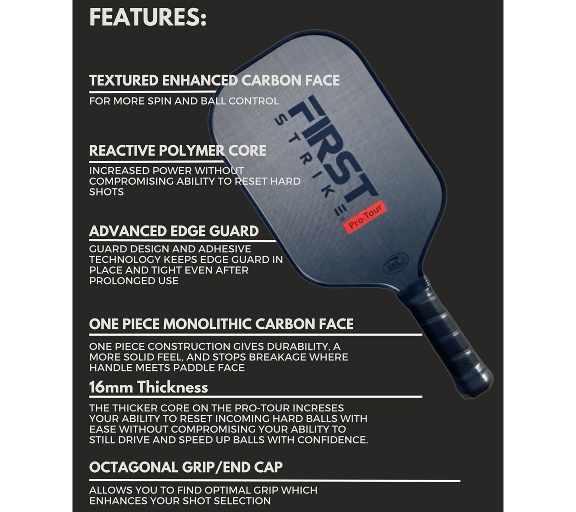 First Strike Pickleball Pro-Tour Pickleball Paddle - QVC.com