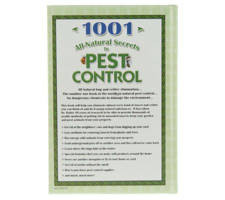 "1001AllNatural Secrets to Pest Control" Book by Myles Bader - QVC.com