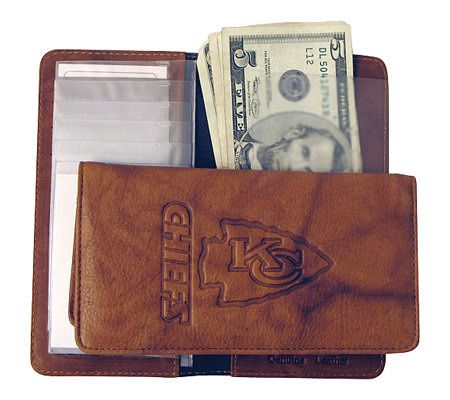 NFL Kansas City Chiefs Embossed Checkbook Cover - QVC.com