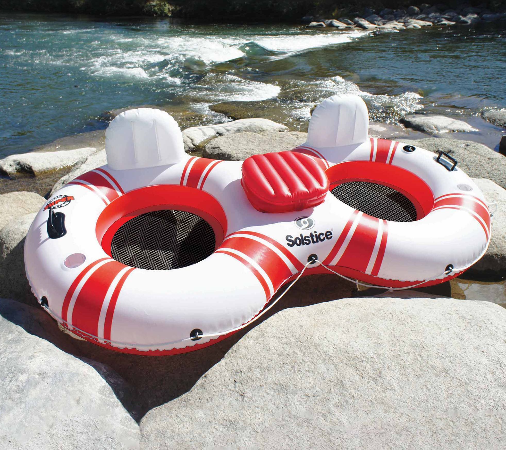 Swimline Swimming Pool Duo Inner Tube with Cooler - 88" - QVC.com