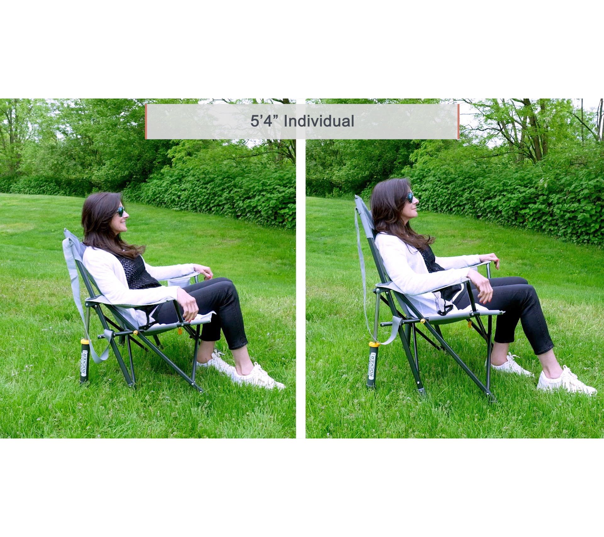 GCI Outdoor Portable Rocking Chair in Choice of Seat Height - QVC.com