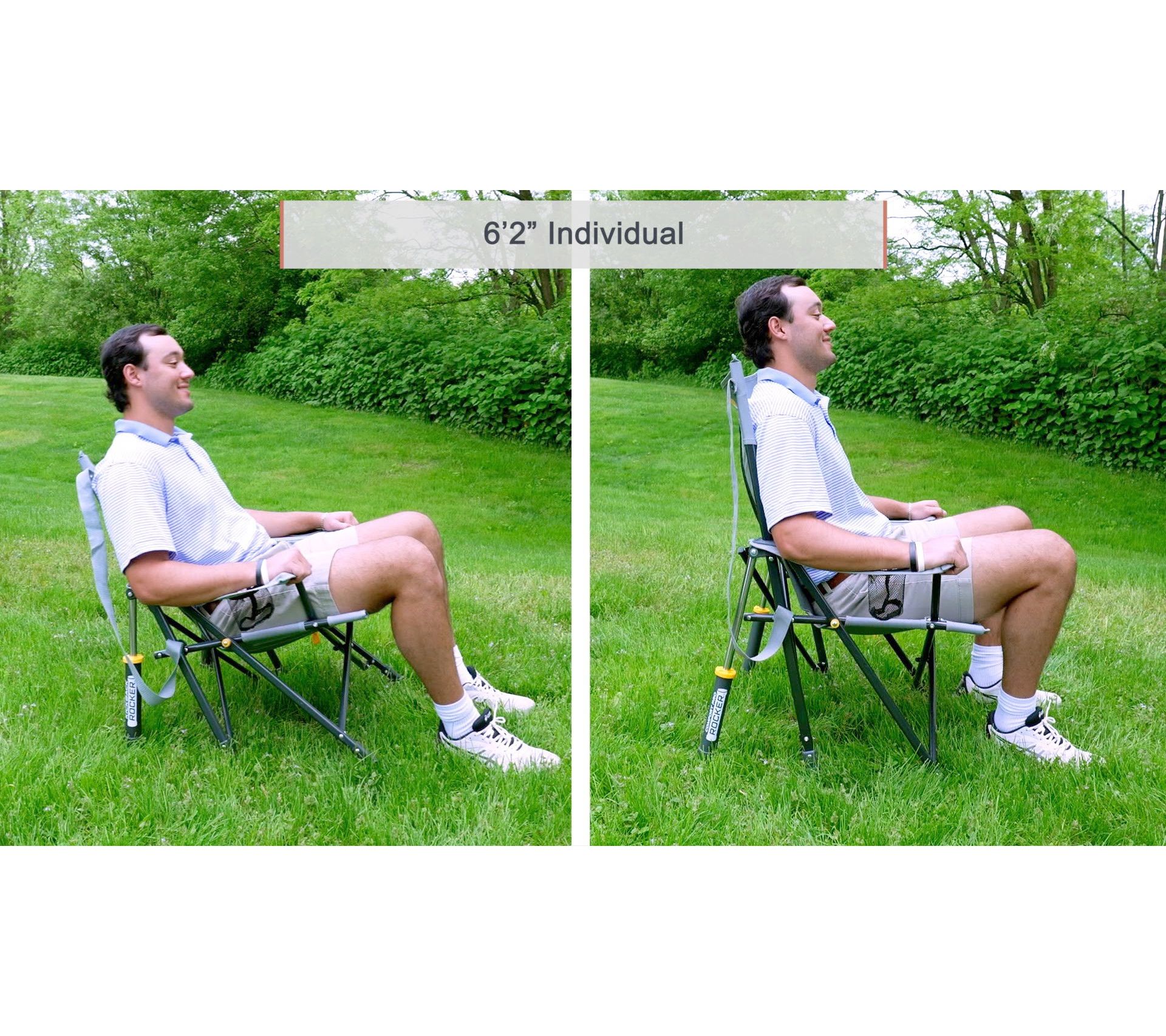 GCI Outdoor Portable Rocking Chair in Choice of Seat Height - QVC.com