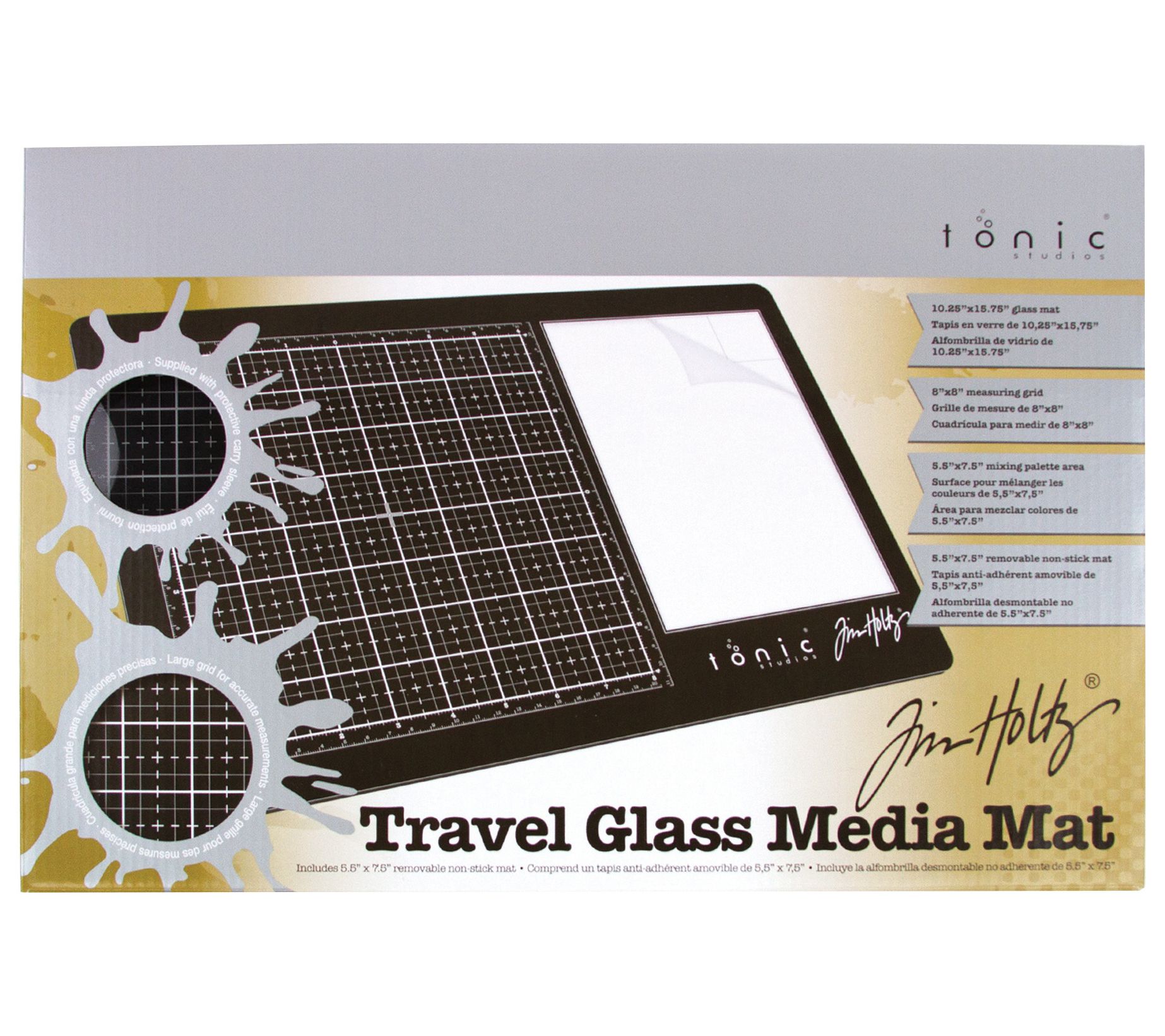 Tonic Studios Tim Holtz Travel Glass Media Mat - QVC.com