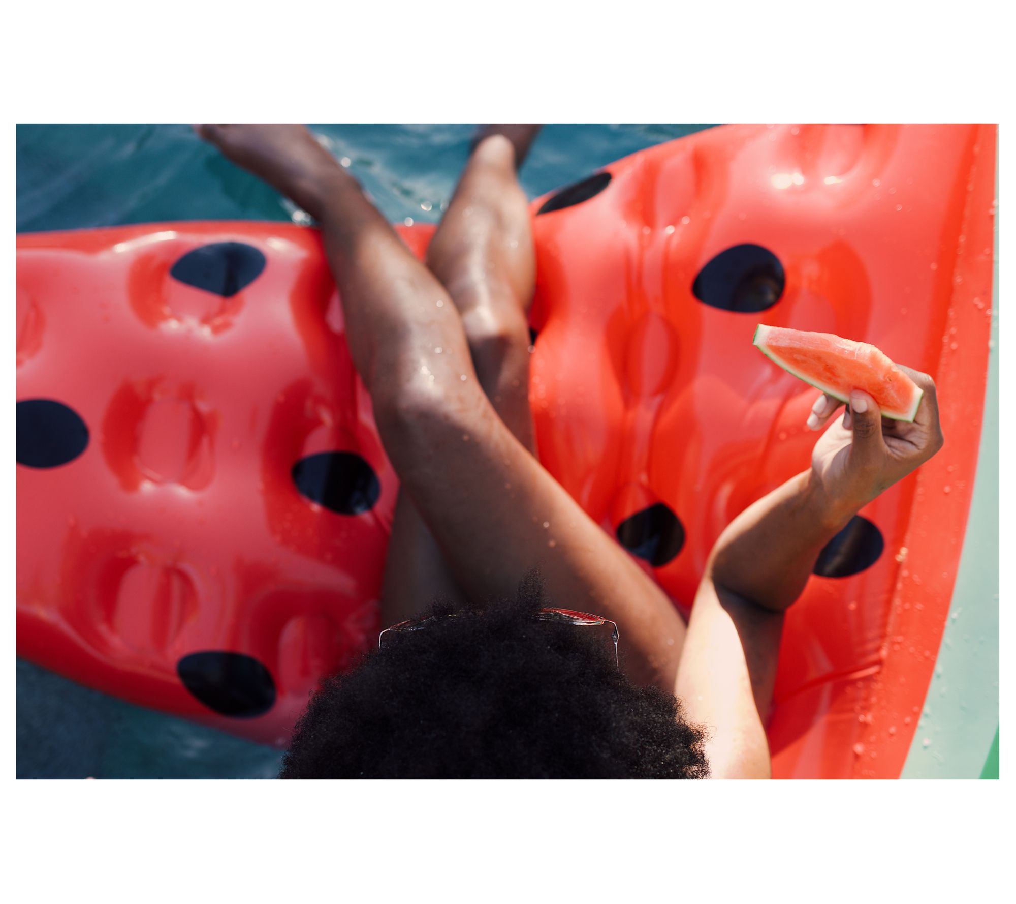 CocoNut Outdoor Glitter Watermelon Slice Pool Float - QVC.com