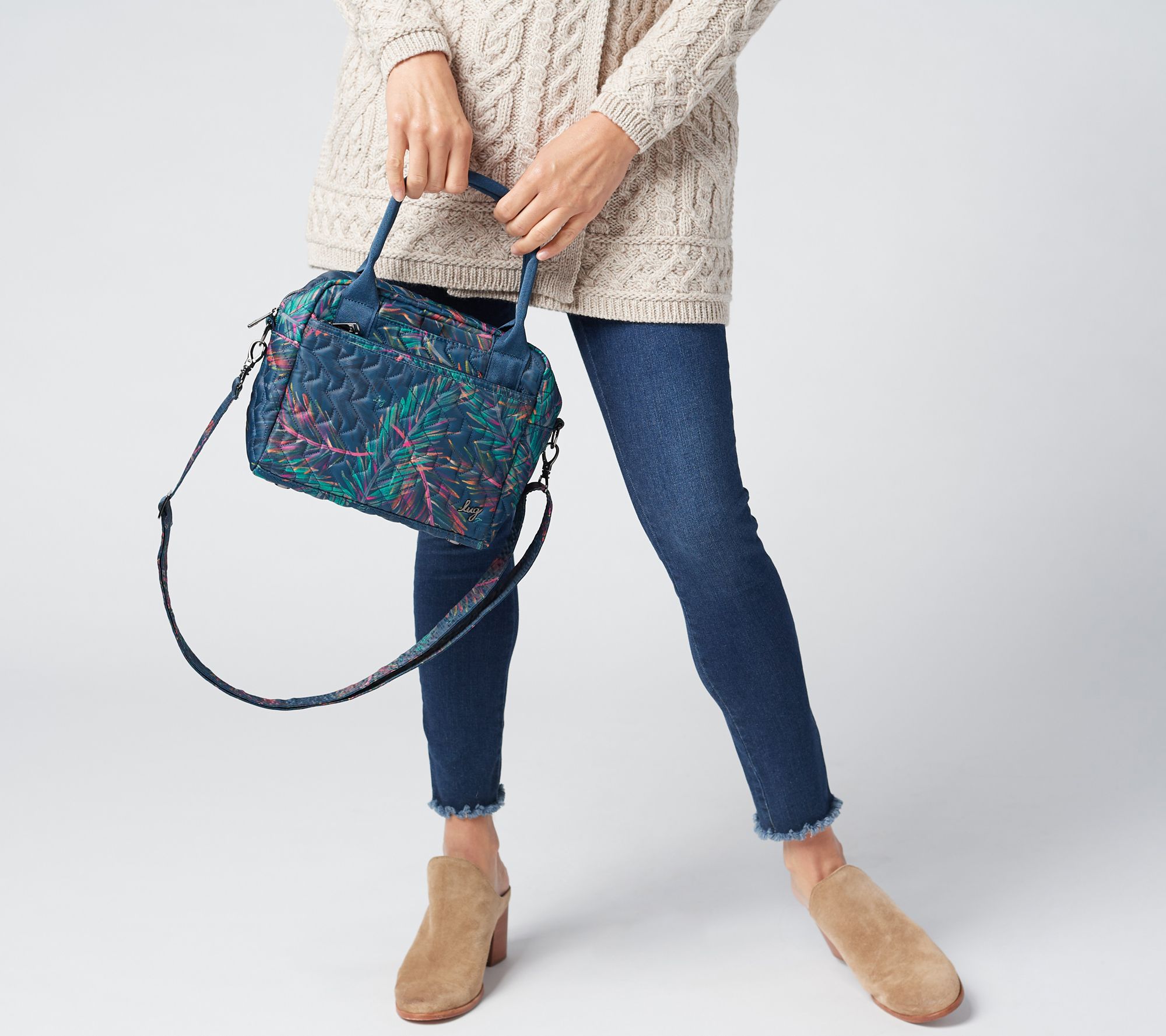 Lug Quilted Convertible Crossbody - Jive - QVC.com