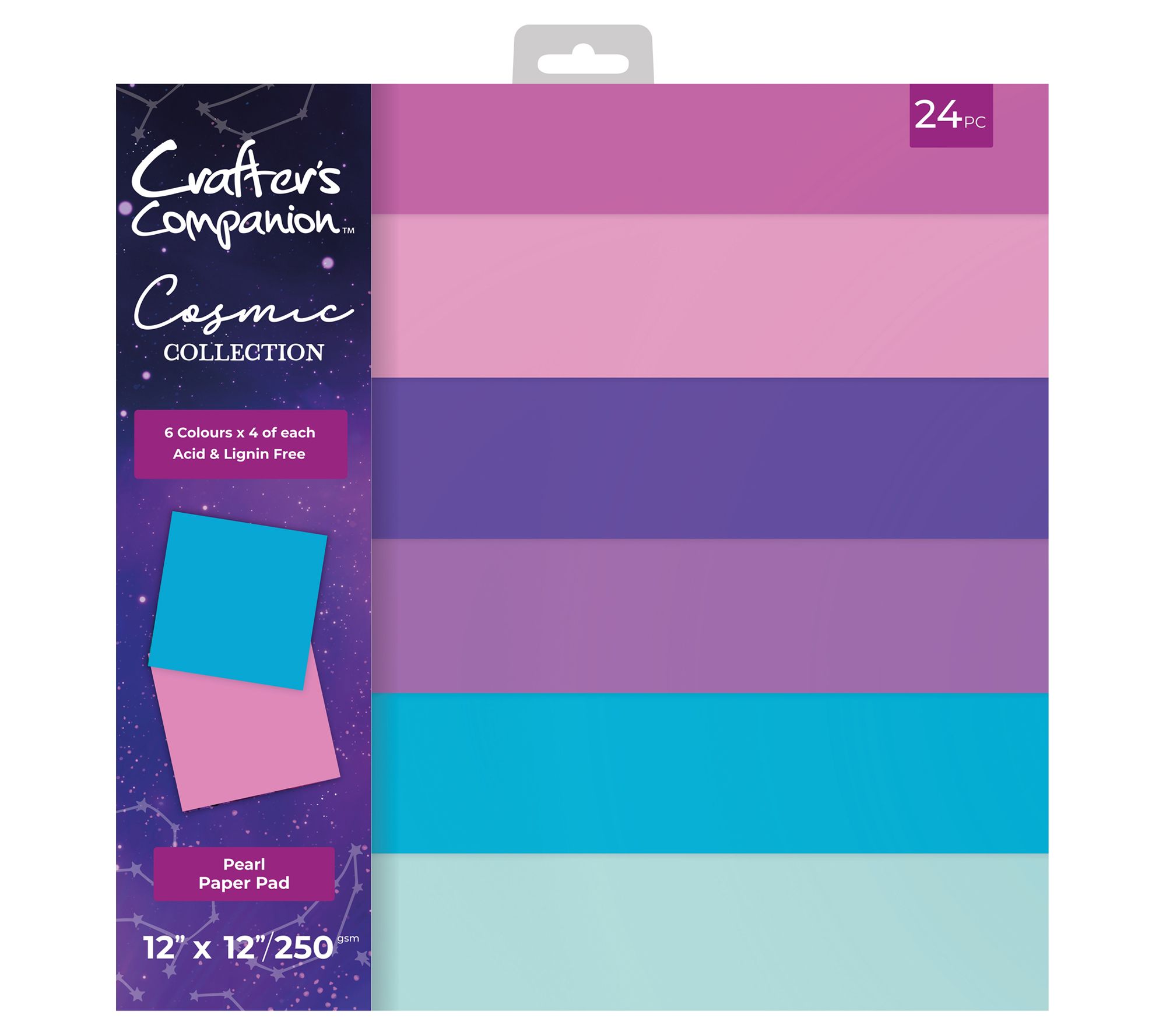 Crafters Companion Cosmic Collection 12x12 Pearl Cardstock Pa - QVC.com