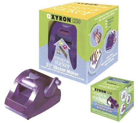 Xyron 250 Create-A-Sticker with Cartridge and Adhesive Film - QVC.com