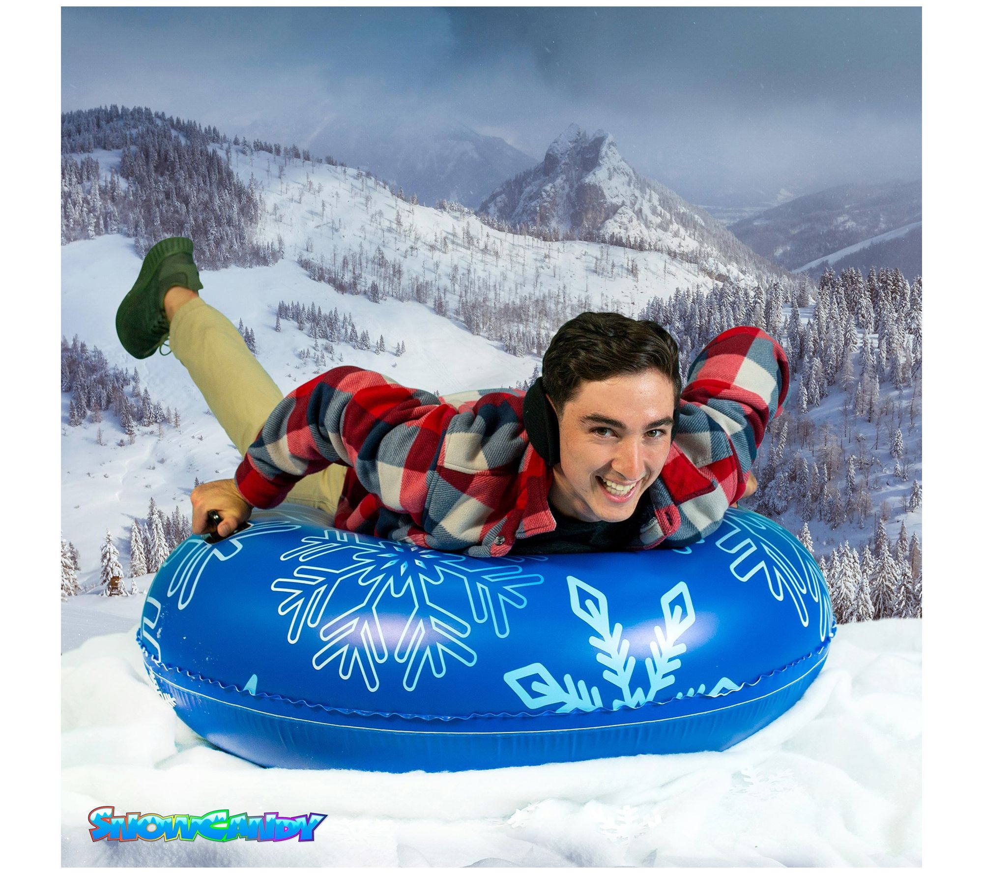SnowCandy Heavy Duty Pro Series Deluxe 48" Snow Tube - QVC.com