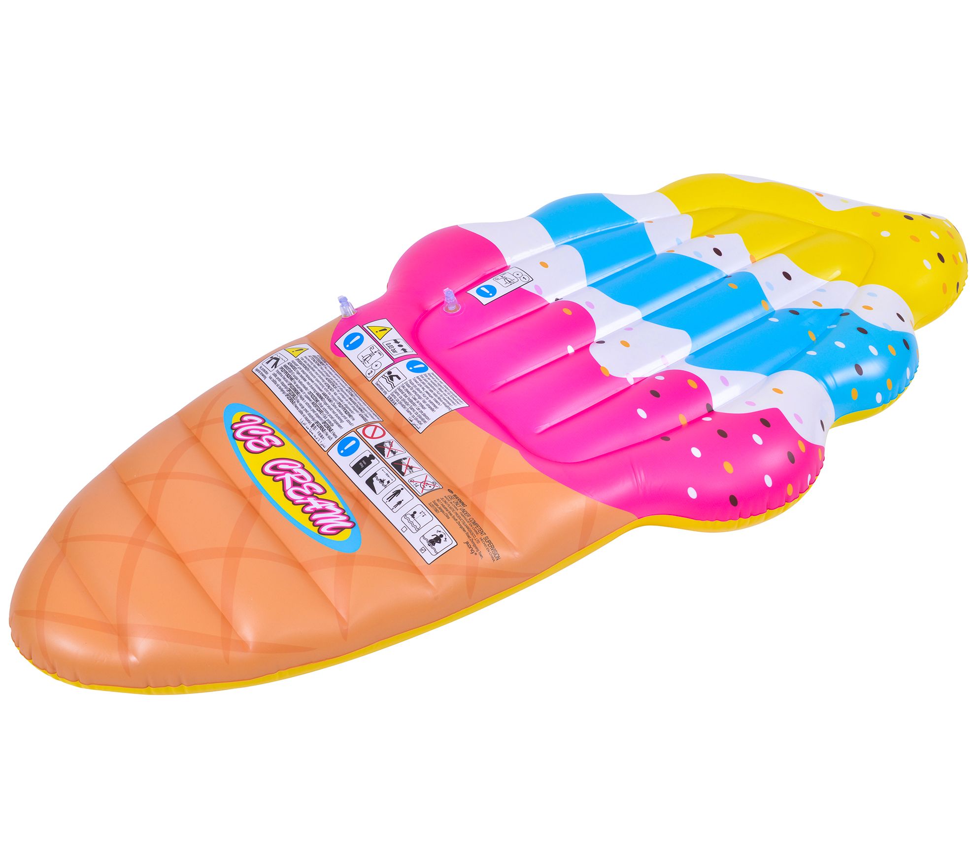 Pool Central 66.5" Inflatable Ice Cream Cone Pool Float - QVC.com