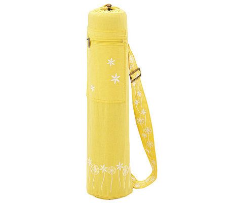 Gaiam Flower Power Yoga Mat Bag - Sun Yellow - QVC.com