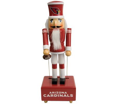 NFL Arizona Cardinals Windup Musical Nutcracker - QVC.com