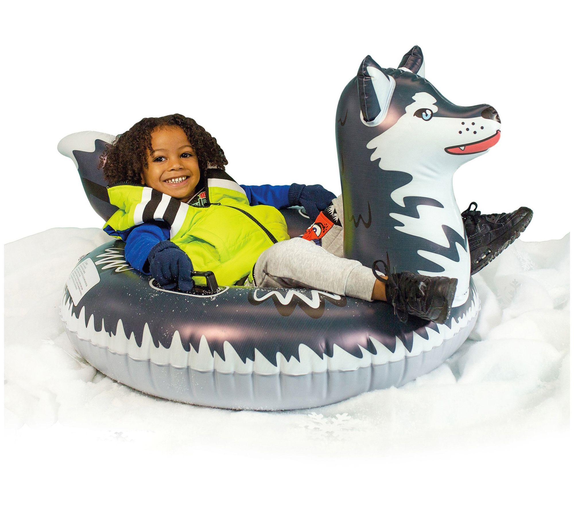 SnowCandy Artic Husky Inflatable Snow Tube - QVC.com