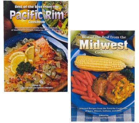 "Best of the Best from the Midwest and Pacific Rim" Cookbook Set - QVC.com