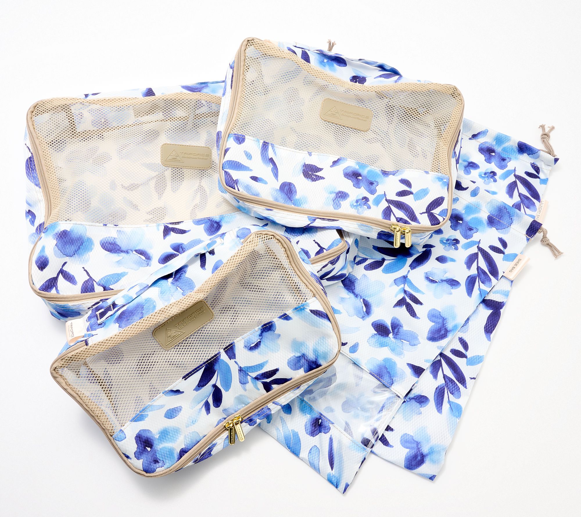 Triforce Set of 3 Packing Cubes with Shoe Bag and Laundry Bag - QVC.com