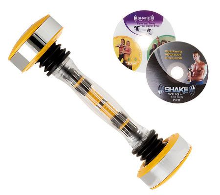 Shake Weight Pro Men's Adj. Resistance Workout System with 2 DVDs - QVC.com