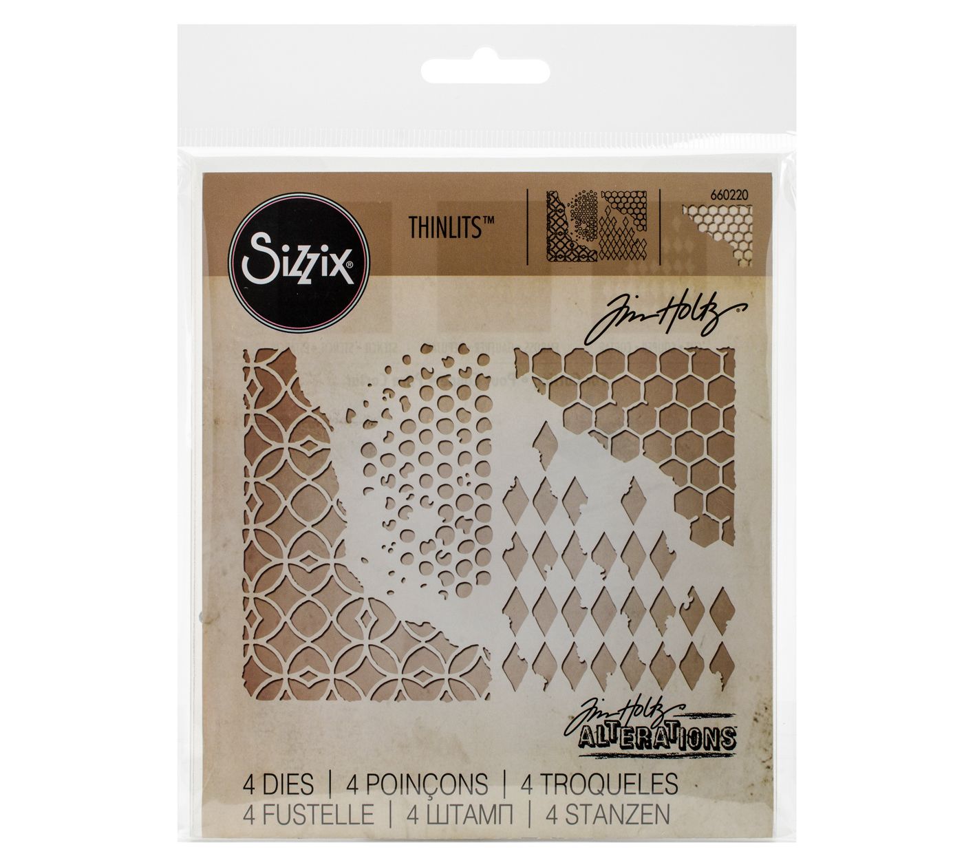 Sizzix Thinlits 4pc Mixed Media Die Set - QVC.com