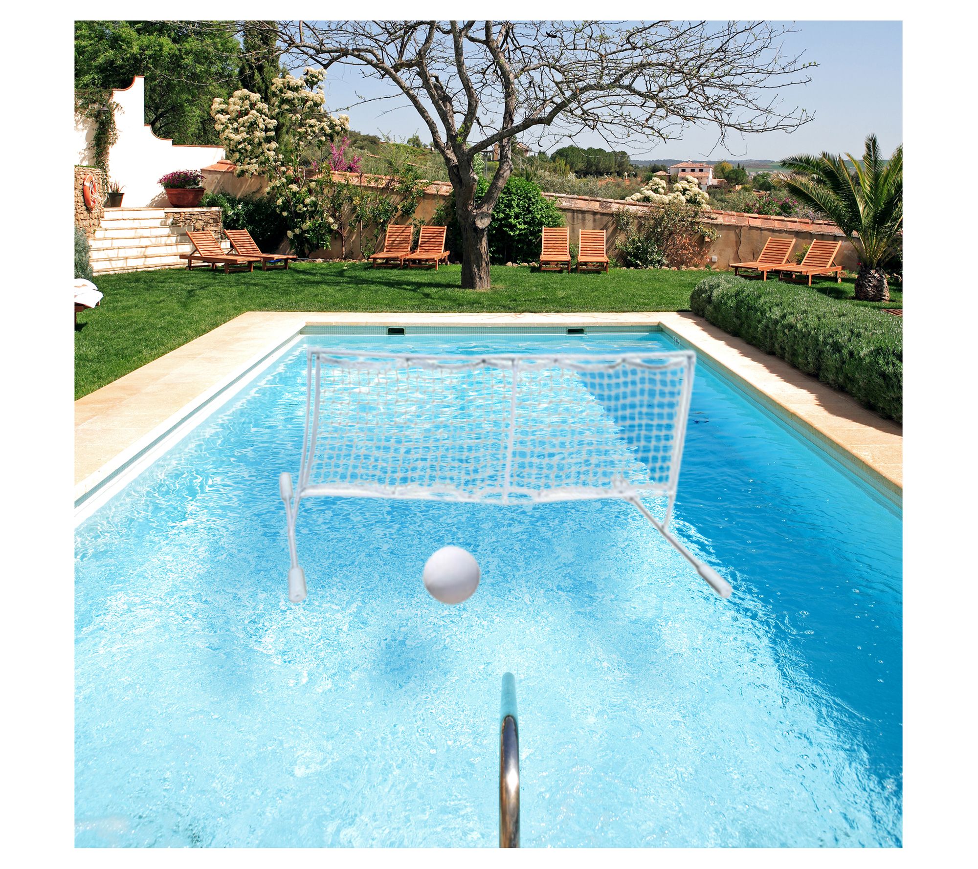 Swim Central 86" Floating Volleyball Pool Game - QVC.com