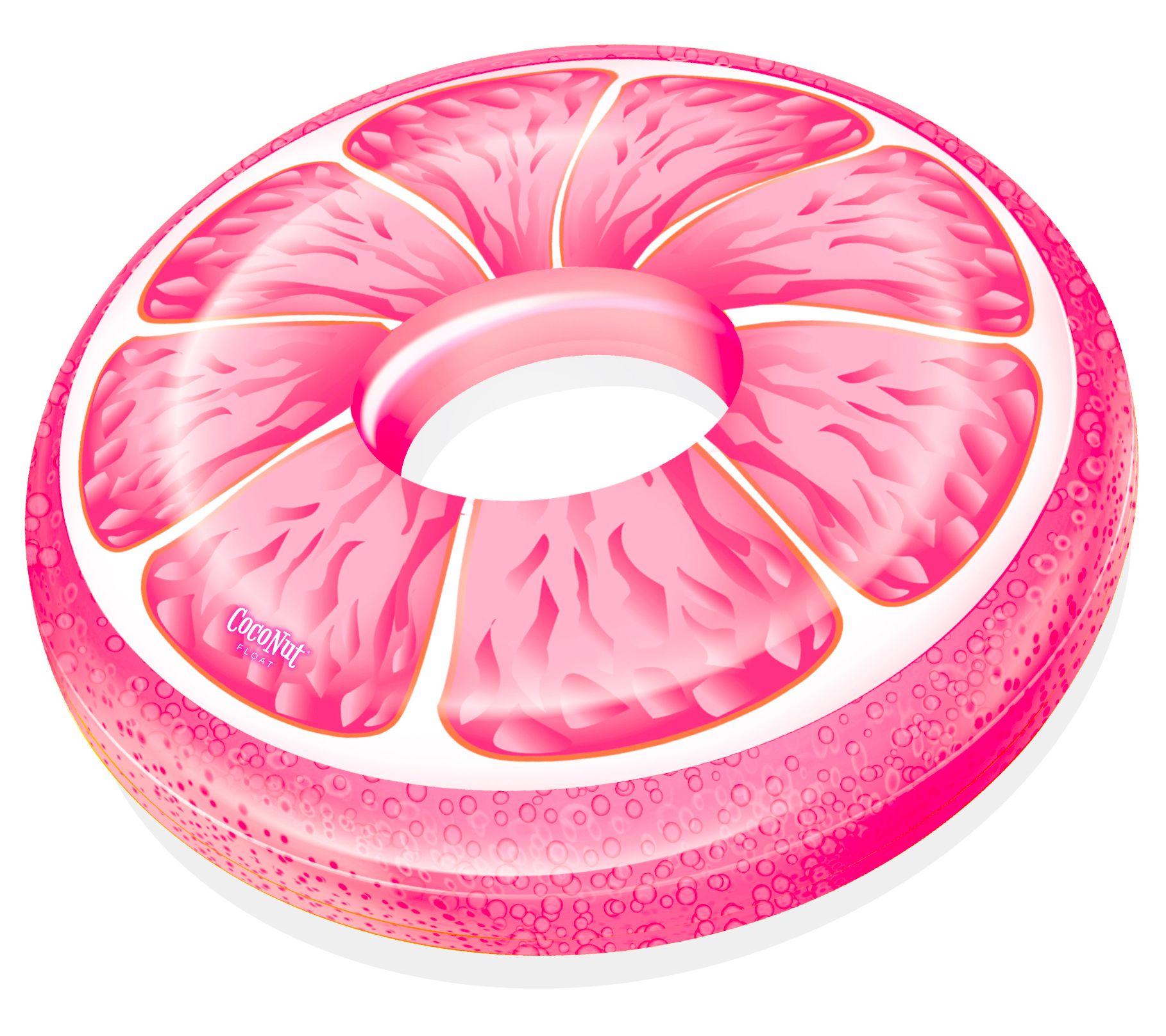 CocoNut Float Pink Grapefruit Glitter Pool Float - QVC.com