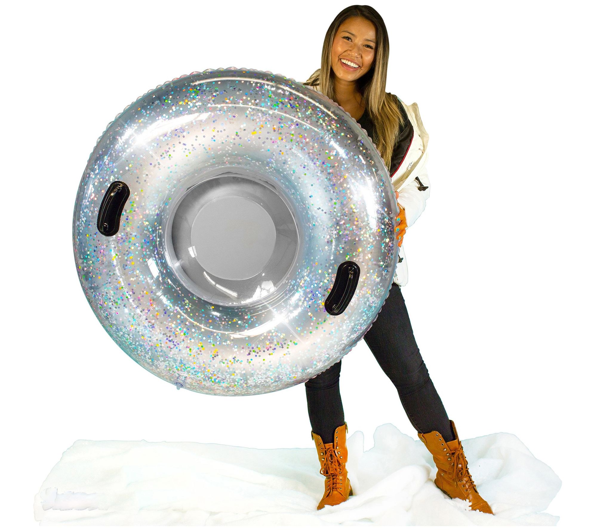 SnowCandy 42" Deluxe Glitter Snow Tube - QVC.com