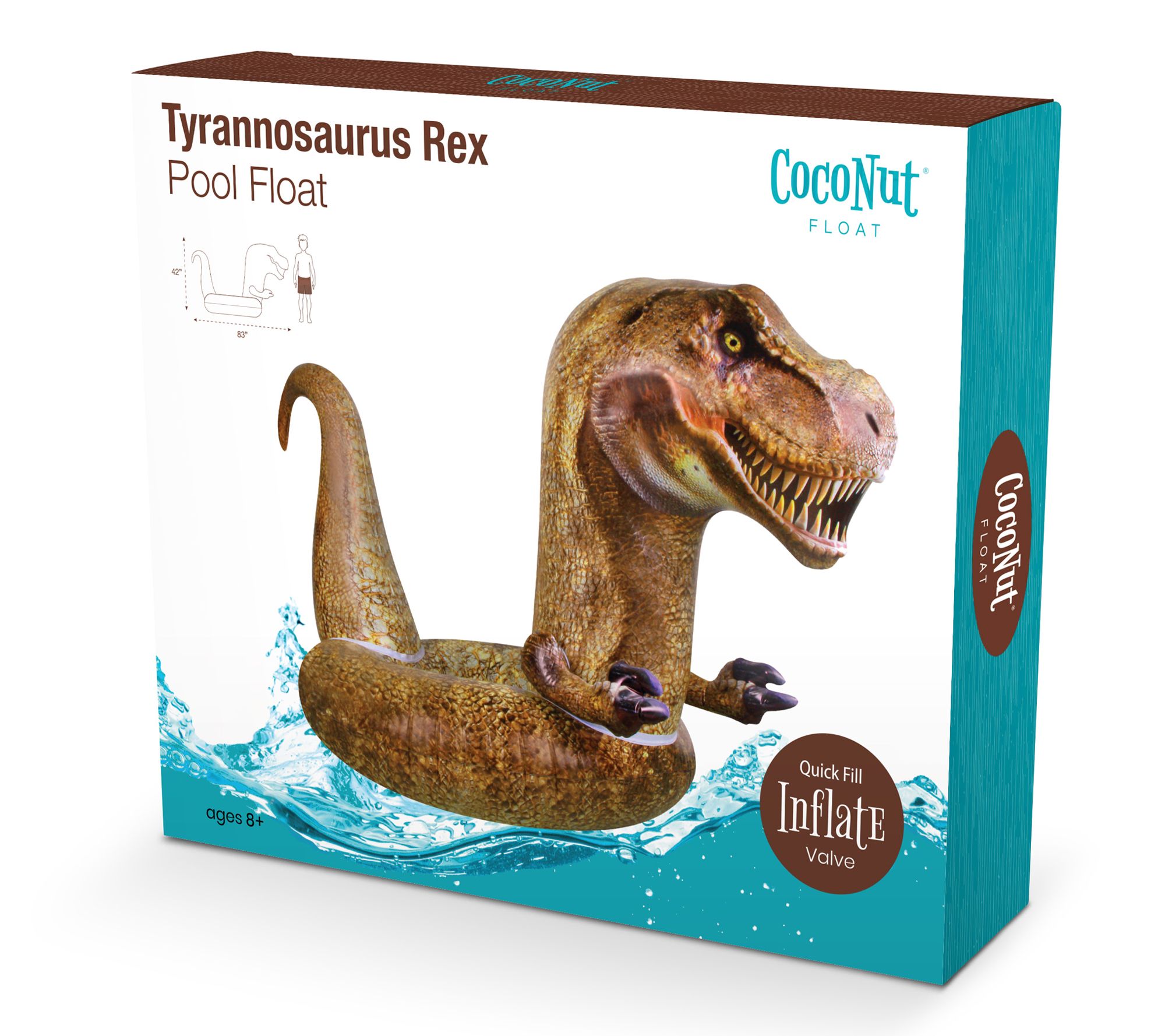 CocoNut Outdoor T-Rex Pool Float - QVC.com
