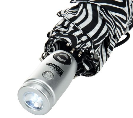 Windguard Compact Automatic Open and Close Umbrella - QVC.com