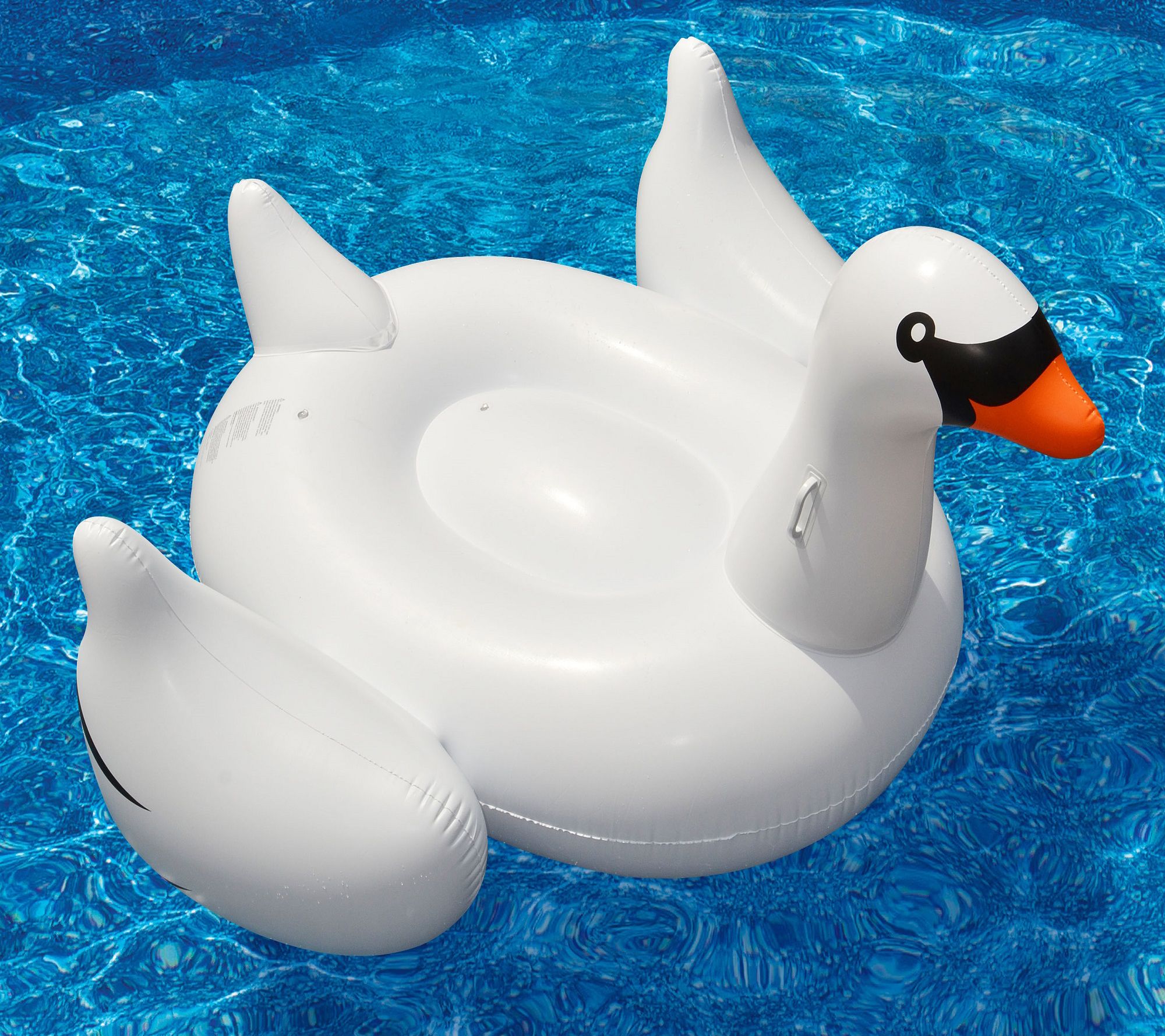 Swim Central 75" Giant Swan Pool Float - QVC.com