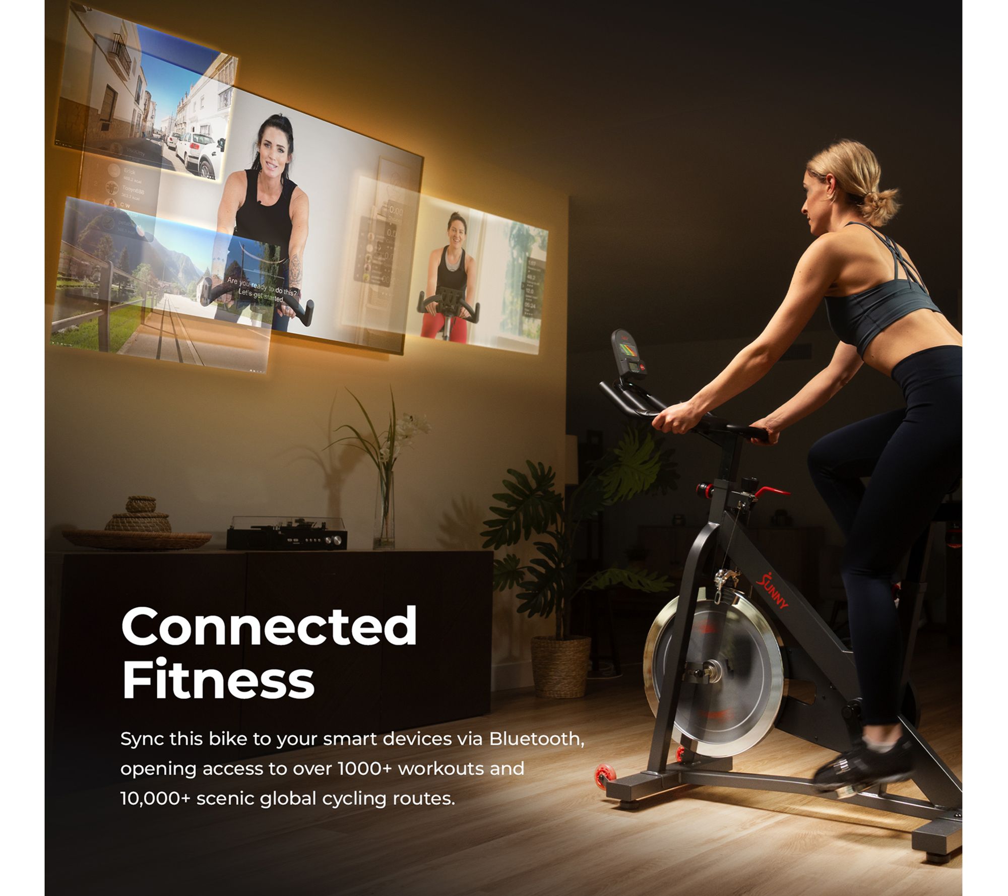 Sunny Smart Pro Indoor Cycling Exercise Bike - QVC.com