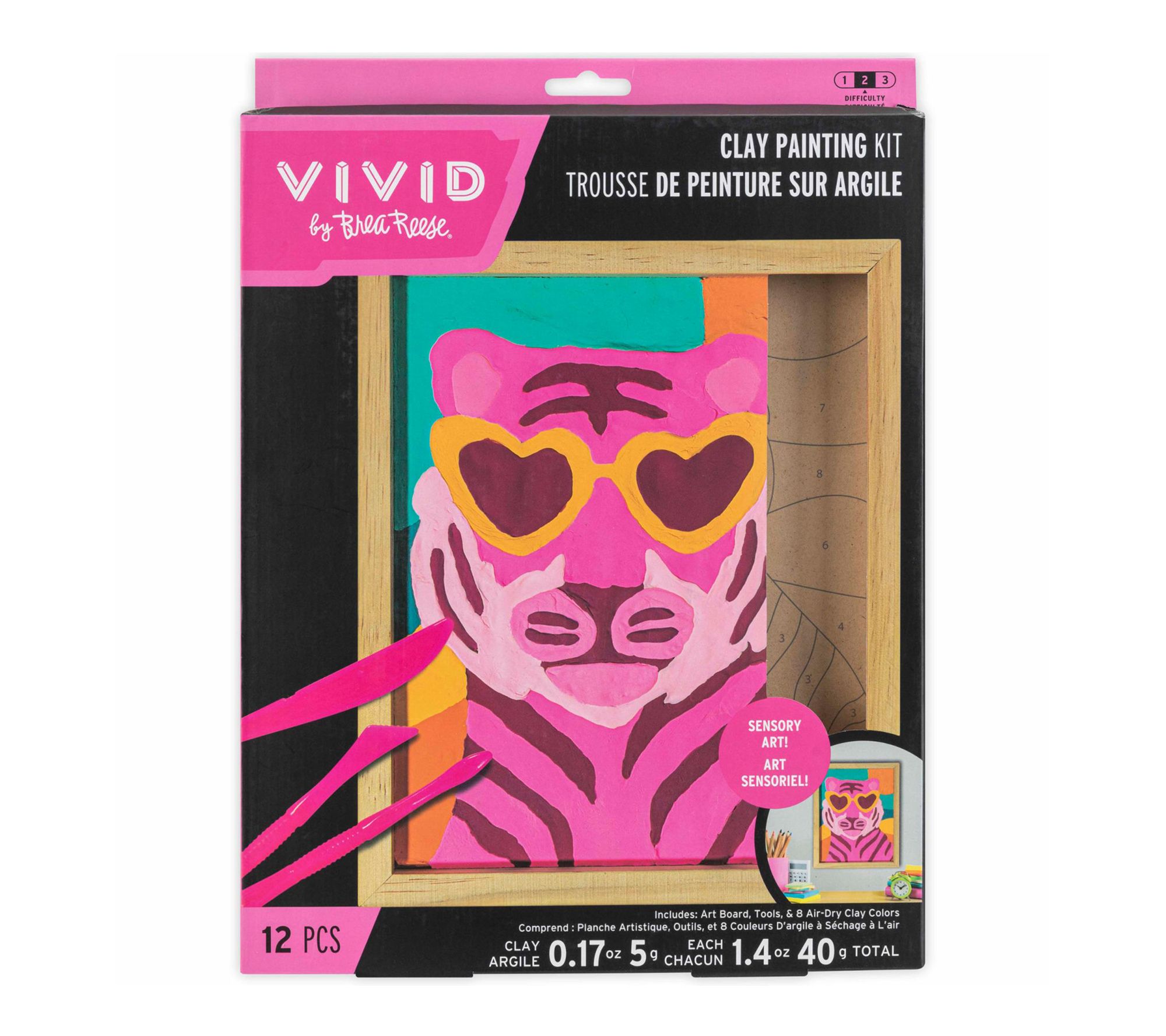 Vivid by Brea Reese Clay Wild Tiger Painting Art Kit - QVC.com