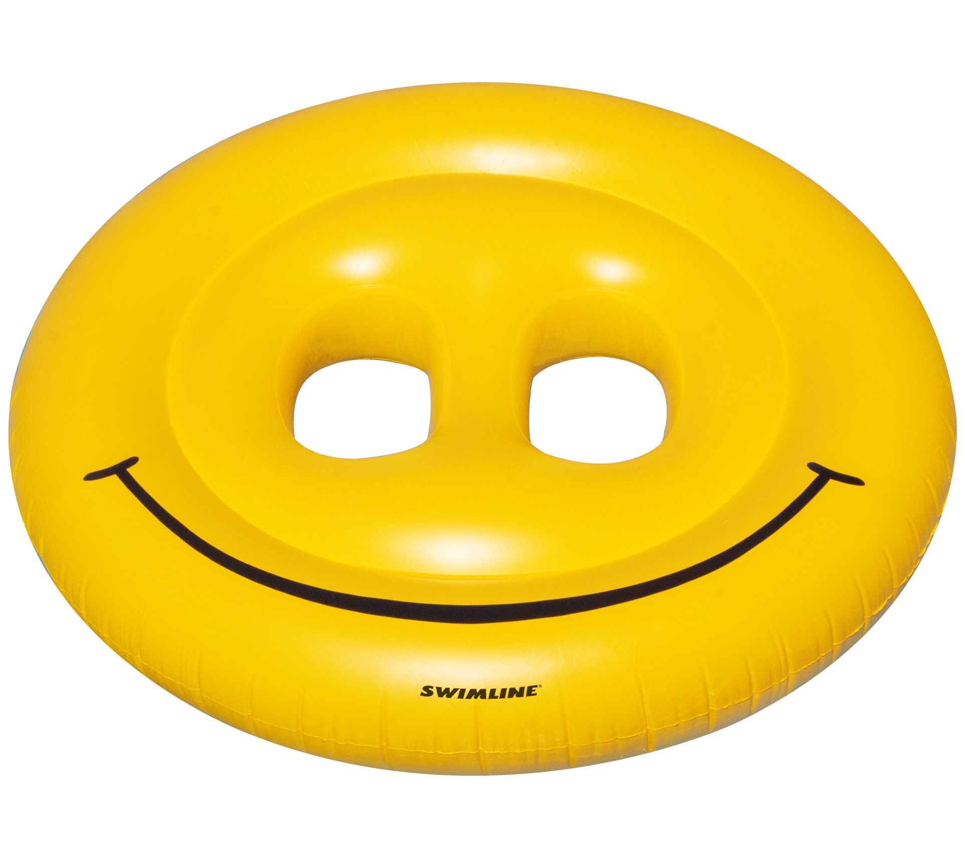 Swim Central 72" Yellow Smiley Face 2-Person Circular Raft - QVC.com