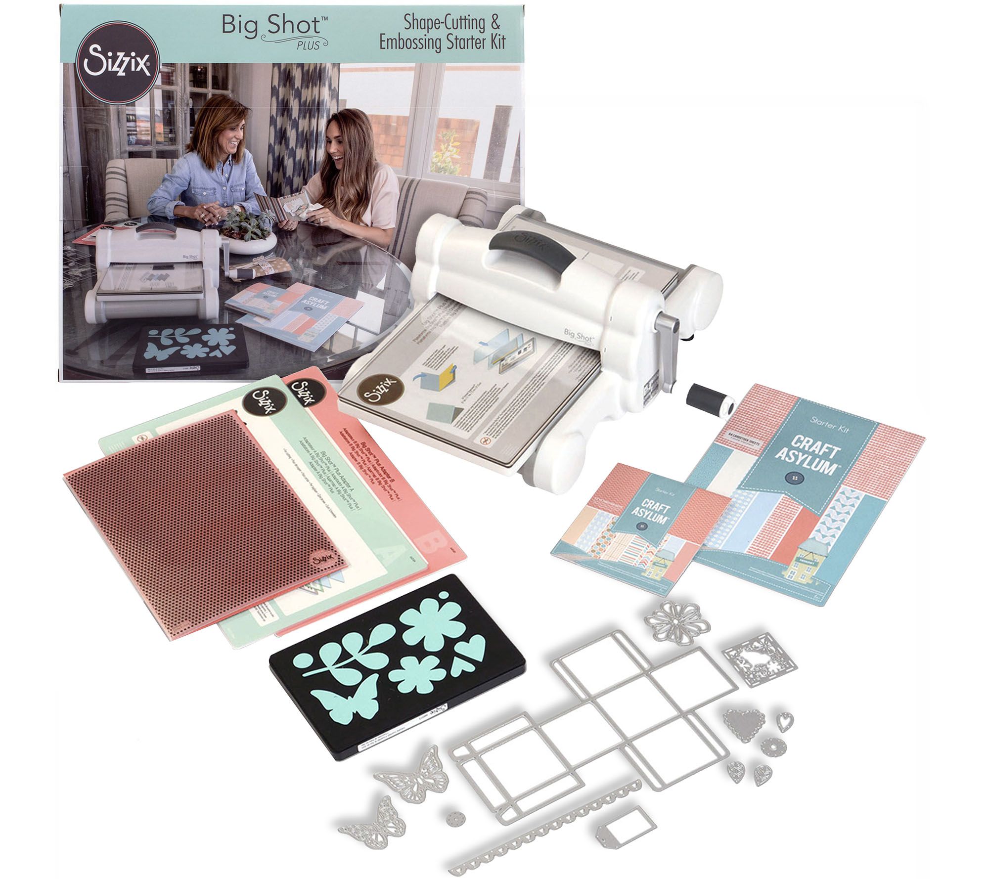 Sizzix Big Shot Plus Starter Kit Bundle with Accessories - QVC.com