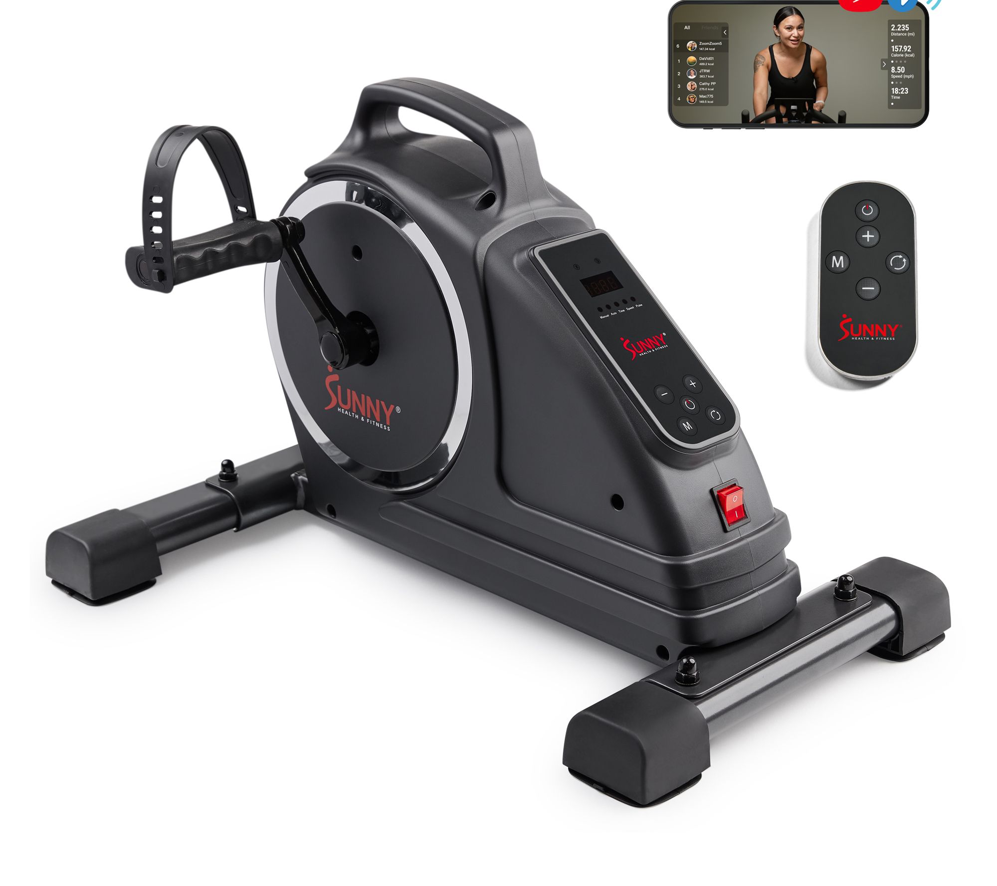 Sunny Smart Motorized Mini Exercise Bike - QVC.com
