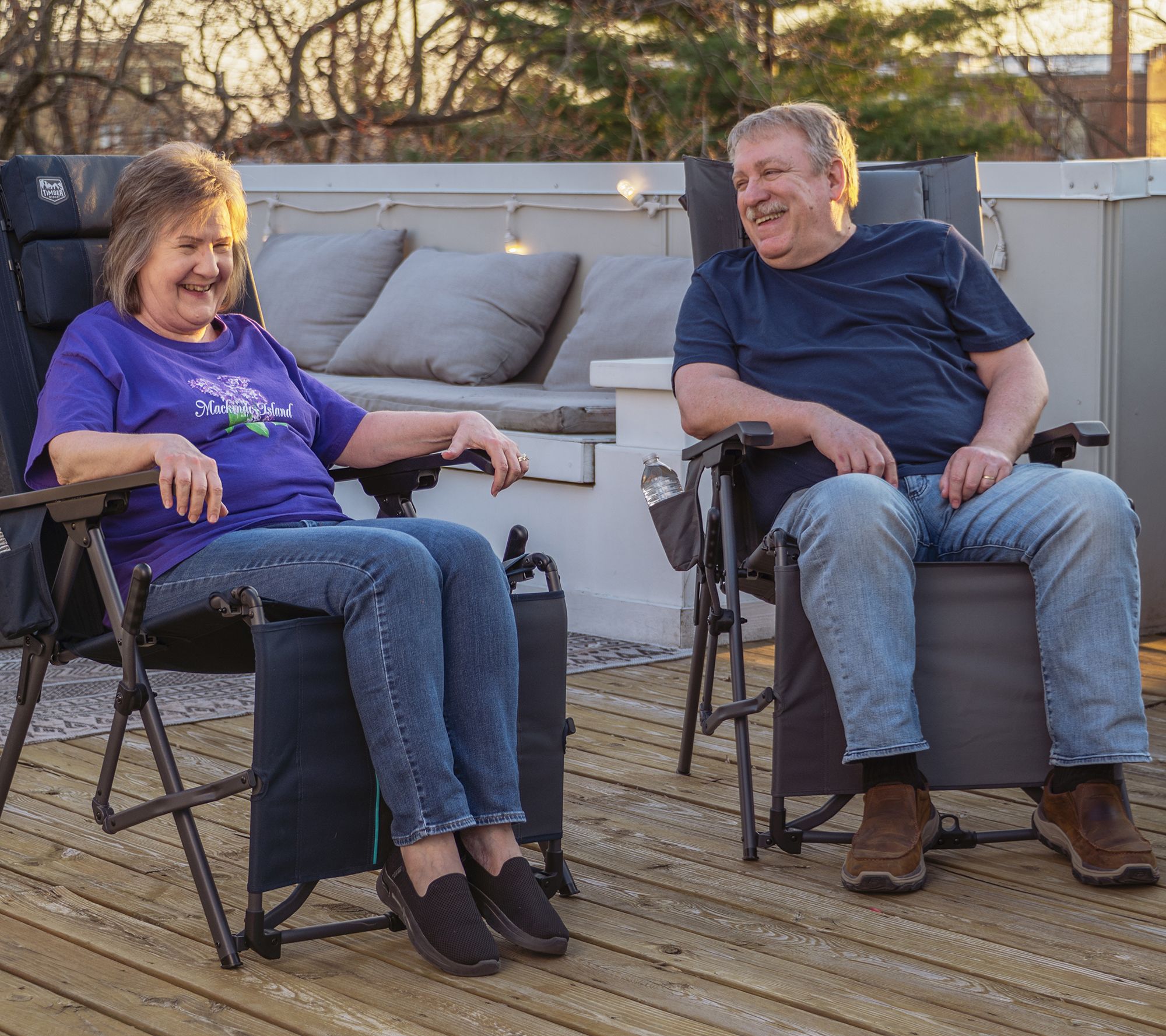 Timber Ridge Portable Lounger Chair with Footrest - QVC.com