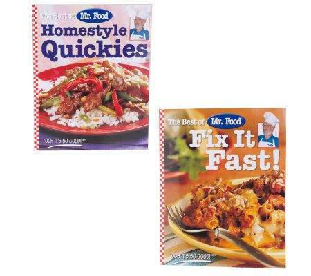 Mr. Food "Homestyle Quickies" & "Fix it Fast" Cookbook Set - QVC.com