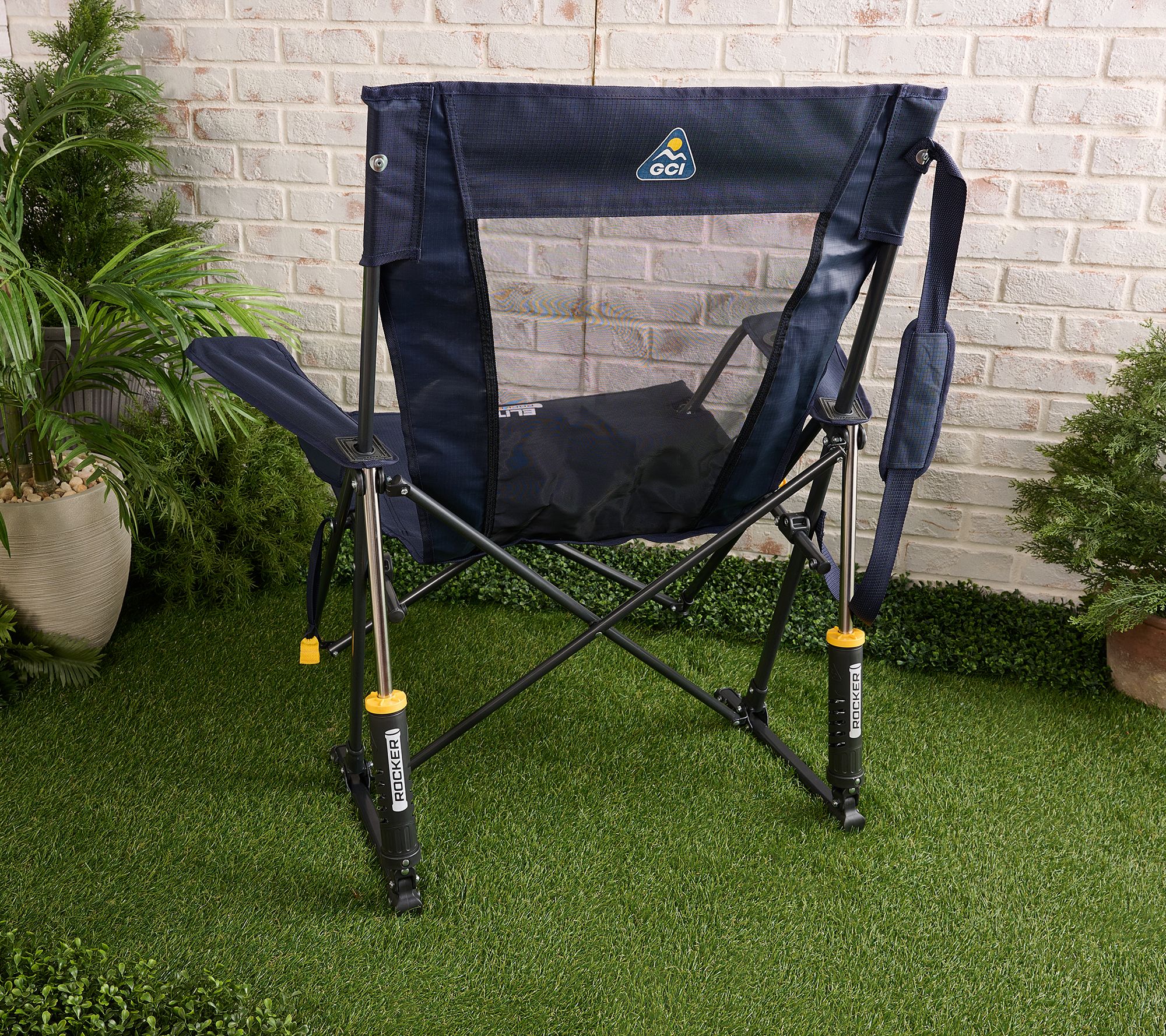 GCI Outdoor XL Elite Portable Rocking Chair with Pocket - QVC.com